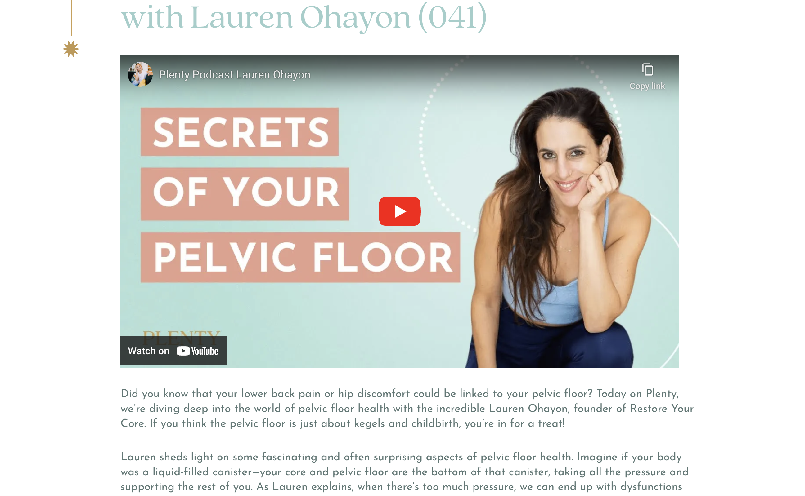 The healing magic of pelvic floor PT - New Day Network Wellness Center
